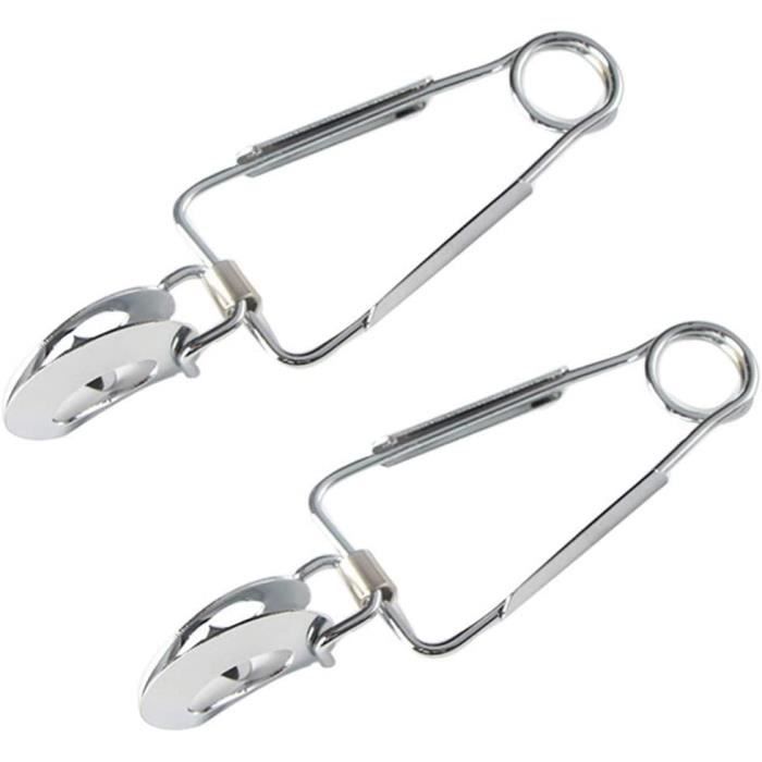 2 Pièces en Acier Inoxydable Escargot Escargot Pinces Pinces à Barbecue ...