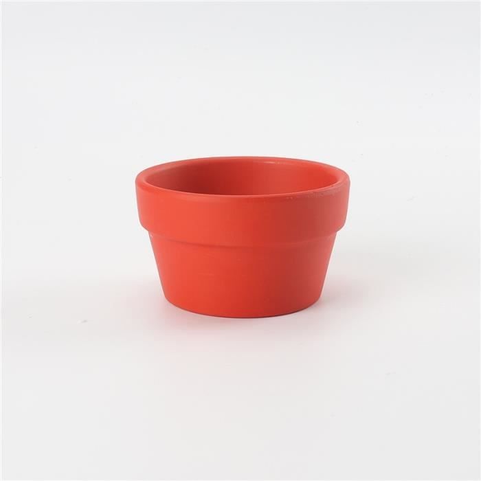 La couleur rouge Mini Pot de fleurs en terre cuite coloré, Pot rond bas ...