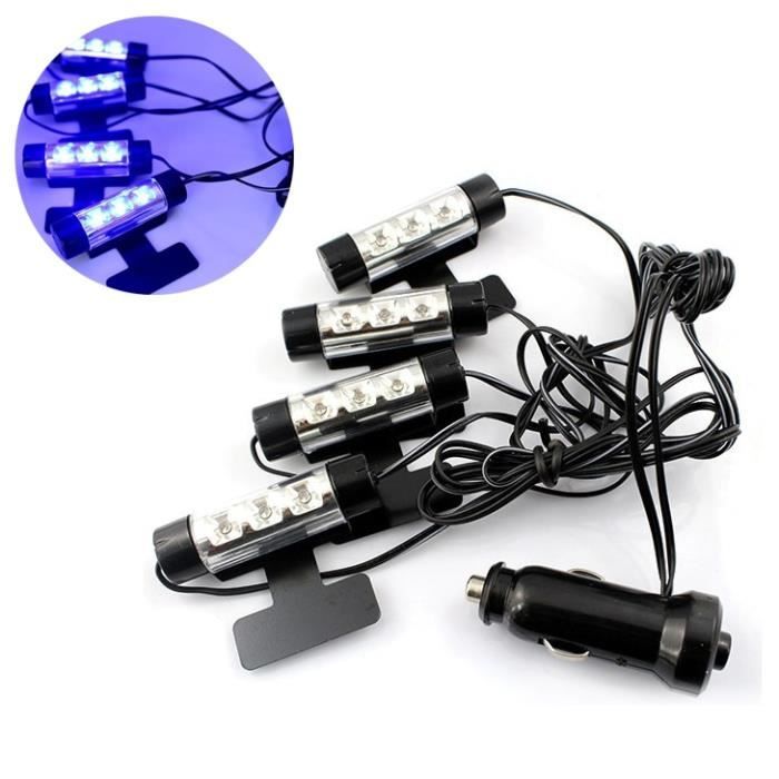 Couleur allume-cigare B Lampe LED d'ambiance au pied pour voiture ...