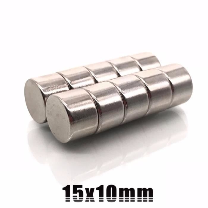 10 pièces - 15x10mm'épaisseur néodyme aimants puissants 15mm x 10mm ...