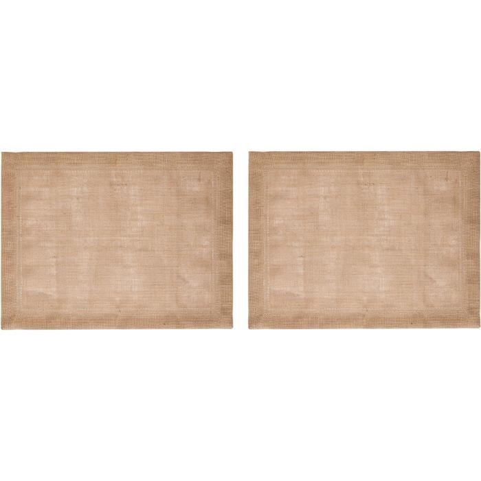 Set De 2 Sets De Table En Jute, Sets De Table Naturels Pour Tables De ...
