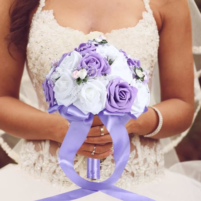 KEL Bouquet artificiel de mariage, bouquet manuel de mariage, bouquet ...