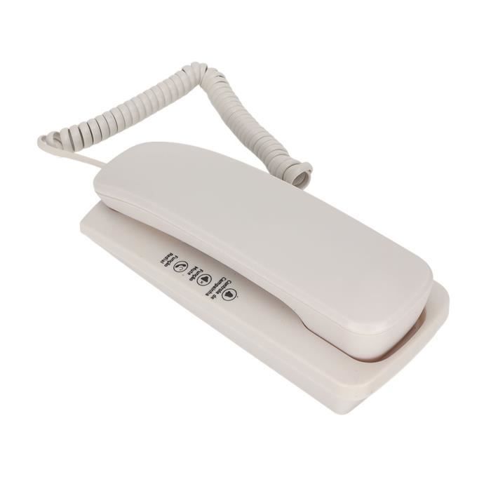 Fdit Téléphone résidentiel mural KX‑T1042 Téléphone fixe filaire pour téléphone mural avec ...