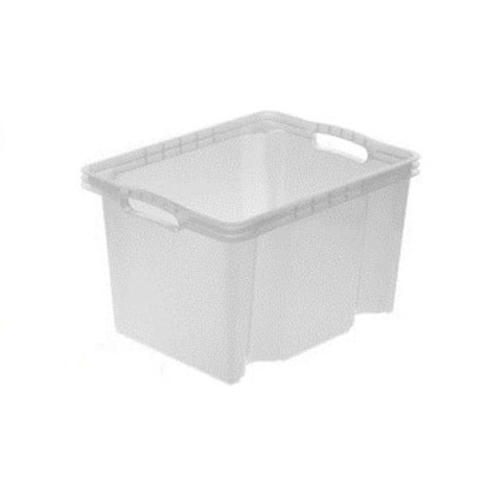 Bac plastique de rangement - Transparent - 13,5L - Empilable - Bords ...