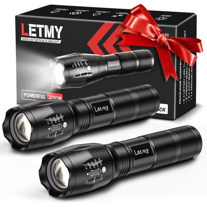 Coolapa Tactical Flashlight 2 Pack - Super Bright High Lumen Led ...