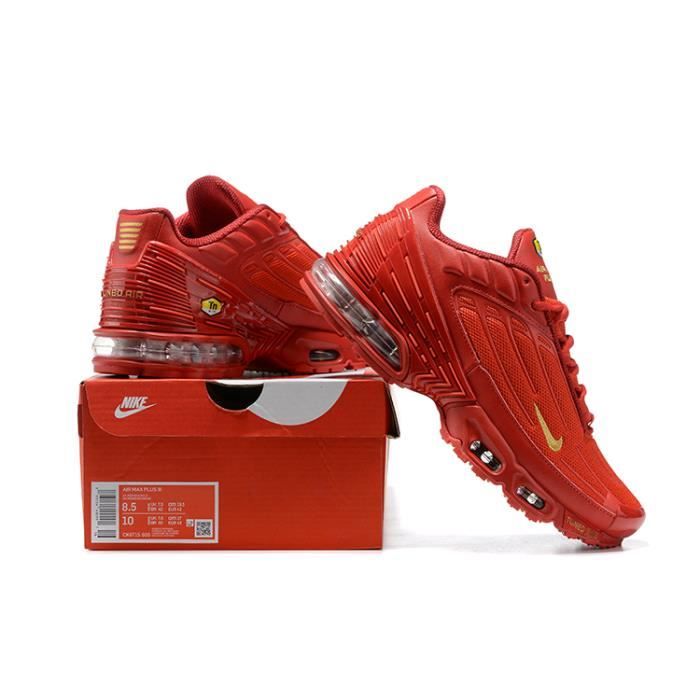 Baskets NIKKE TN Plus 3 Rétro élégant Low gang mouvement Chaussures Red ...