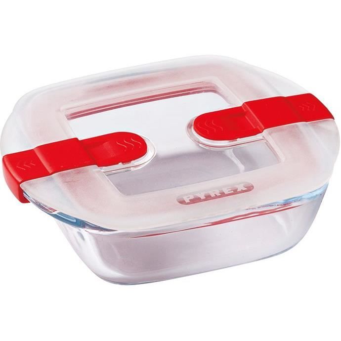 PYREX Plat carré 14x12x4 cm + couvercle Cook & Heat - Cdiscount Maison