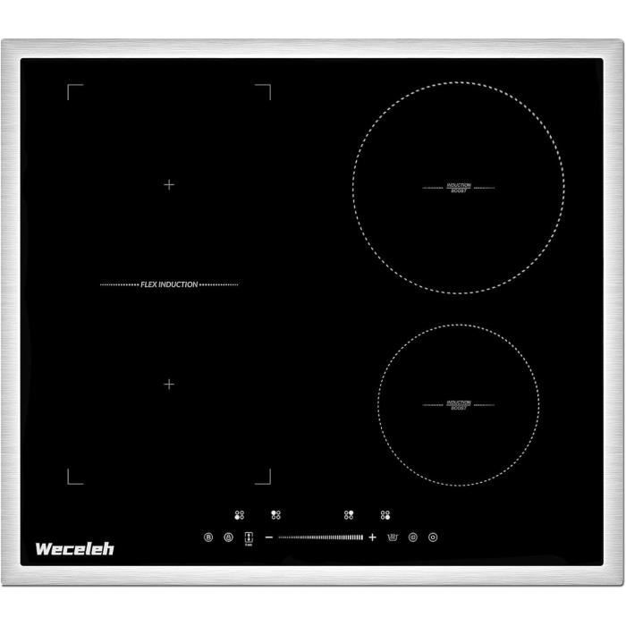 Hybrid - 60Cm 2 Zones 2 Brûleurs Plaque À Induction, Plaque De Cuisson ...