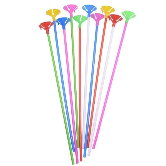 Tige de ballon - VITATA - 32cm - Plastique - Couleur unie et mélangée ...