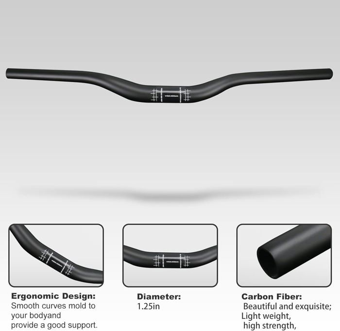 31.8mm guidon vtt carbon guidon carbone vélo cintre vtt UD mat vtt ...