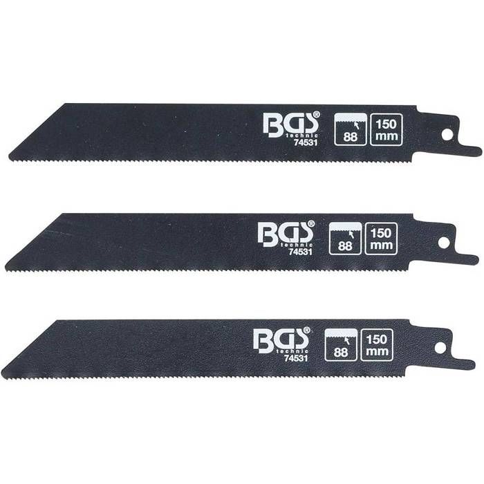 Jeu de Lames de Scie Sabre 3 pcs - Pour Métaux, Compatible Art. 7367 ...