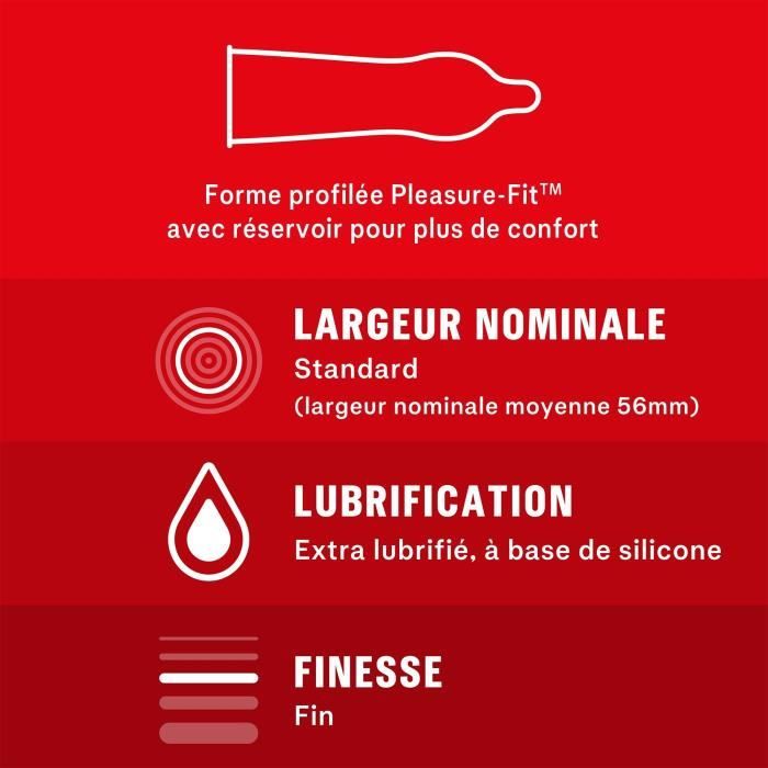 Durex Feeling Extra Préservatif Fin et Extra Lubrifié 10 unités ...