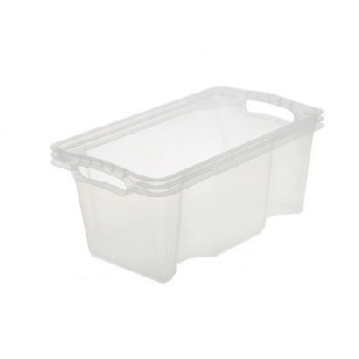 Bac plastique de rangement - KEEEPER - 6,5L - Transparent gris ...
