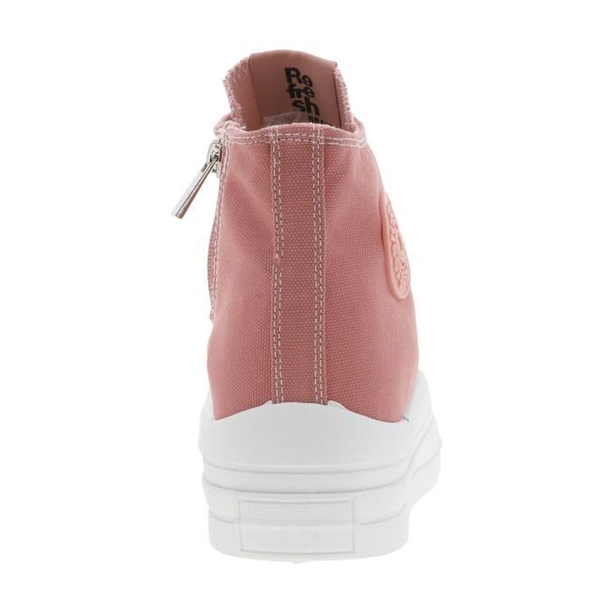 Baskets montantes plateforme zip Refresh rose Rose - Cdiscount Chaussures