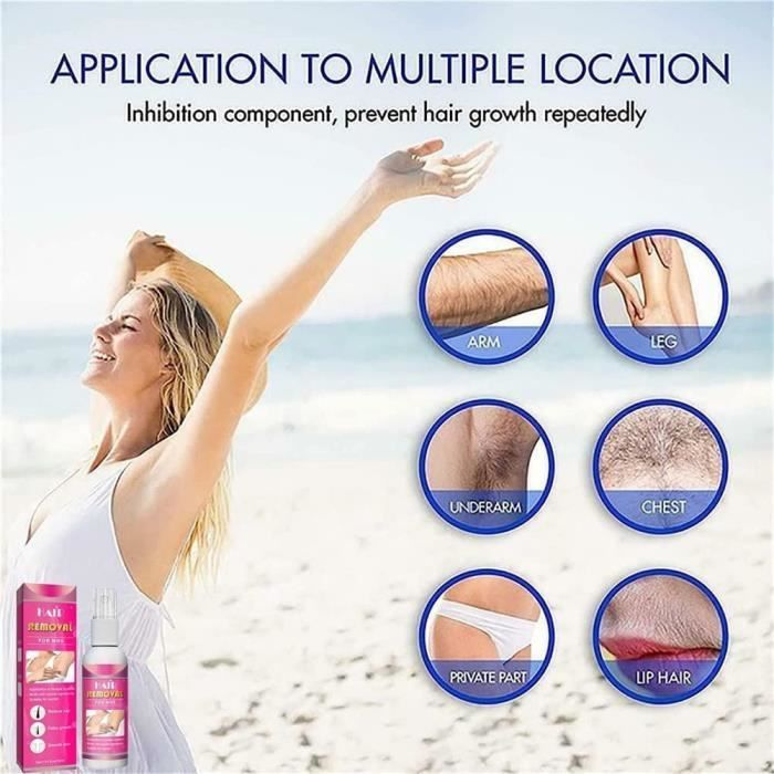 2 Pcs Semi Permanent Hair Removal Spray Body Hair Removal Spray Easy off Foaming Natural Permanent Hair Removal Spray Woman