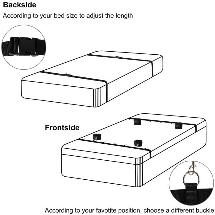 Lit de Bondage BDSM pour adultes, jeux de contrainte, ensemble ...