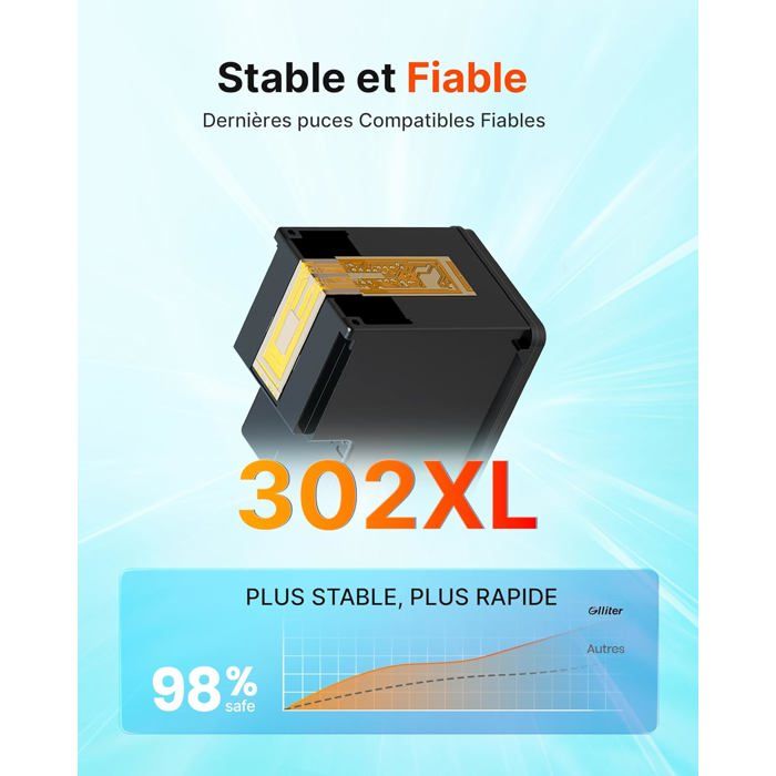 Cartouche d'encre XL - SUTEO - 302 XL - Noir et Tri-Colore - Rendement ...