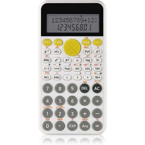 Calculatrice Scientifique, Mince Et Portatif, Affichage À Deux Lignes ...