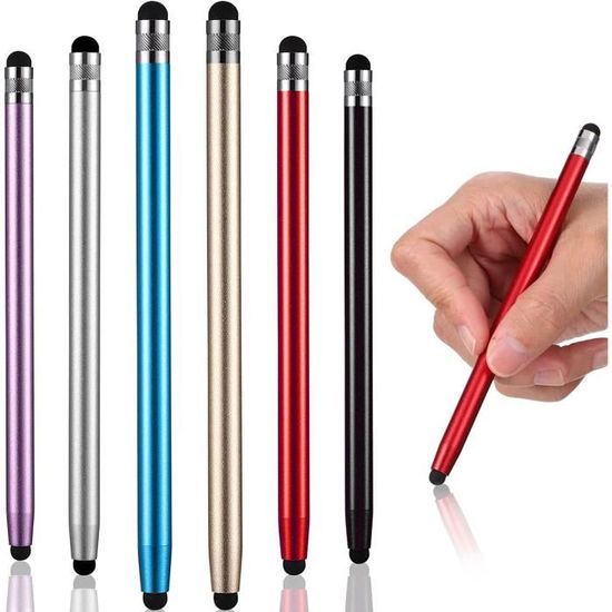 Stylets pour Écrans Tactiles Pack de 6 Stylets Universels Stylets de Précision pour Tablette ...