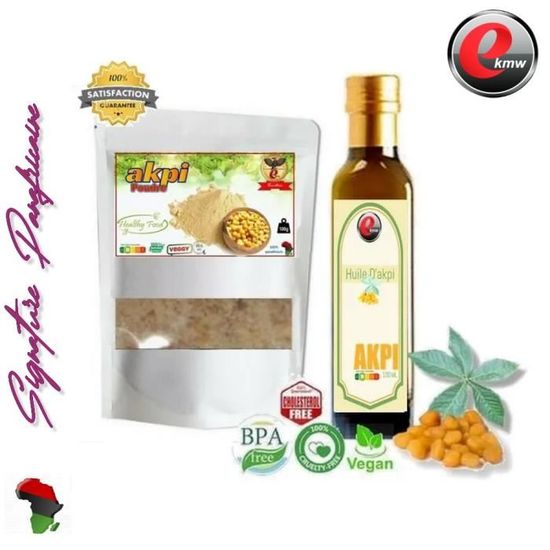 Akpi Super 100' : 100ml d'HUile d'Akpi + 100g de poudre d'Akpi ...