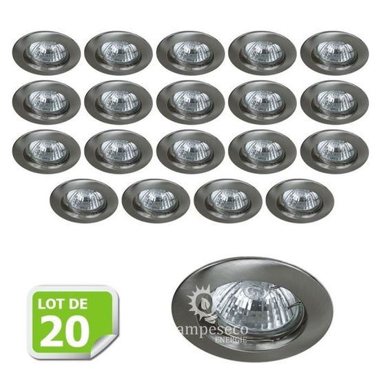 Fixation De Spot Encastrable Lampesecoenergie Classic Alu Brossé