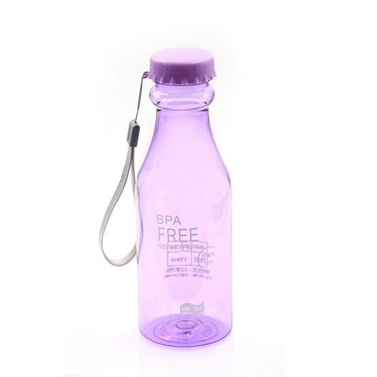 GOURDE - BIDON,Violet--Bouteille'eau en plastique de 500ml, Portable ...