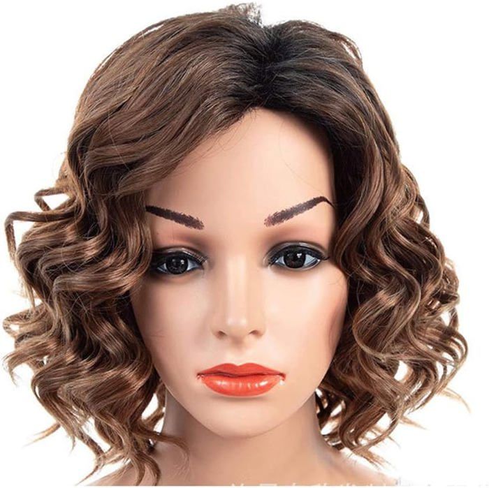 Ténacité Perruque Perruque Femme Perruque Brune Cheveux mi-Longs ...