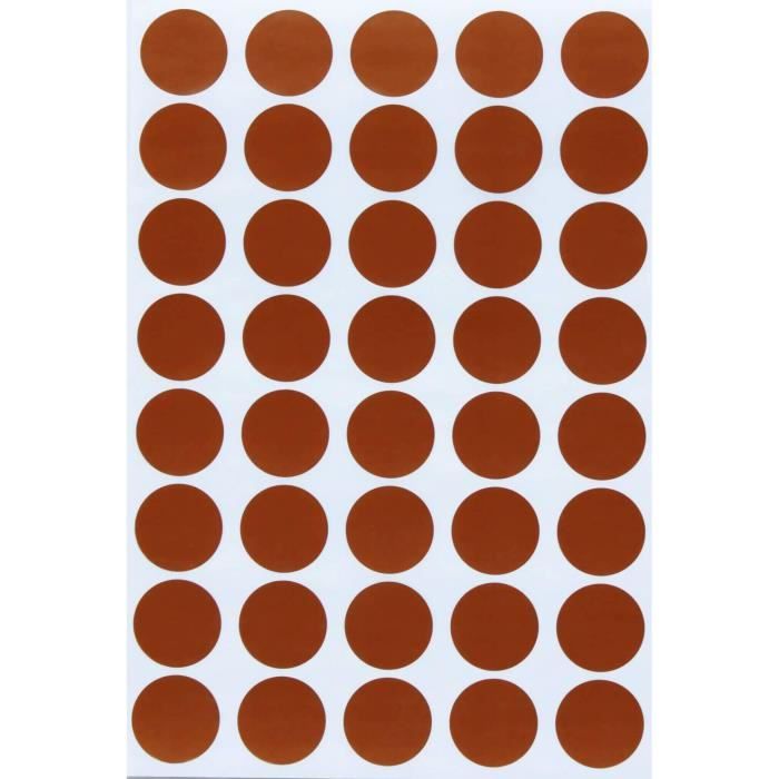 Étiquettes Autocollantes Gommettes - Environ 2cm (20mm) \u2013 Marron ...