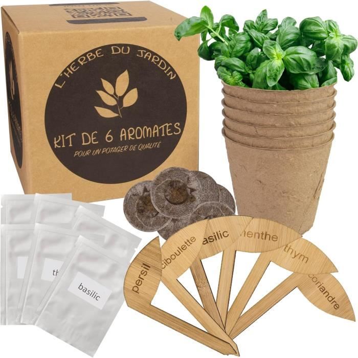 La Box De 6 Herbes Aromatiques Prêt À Pousser Kit Pratique Et Facile À ...
