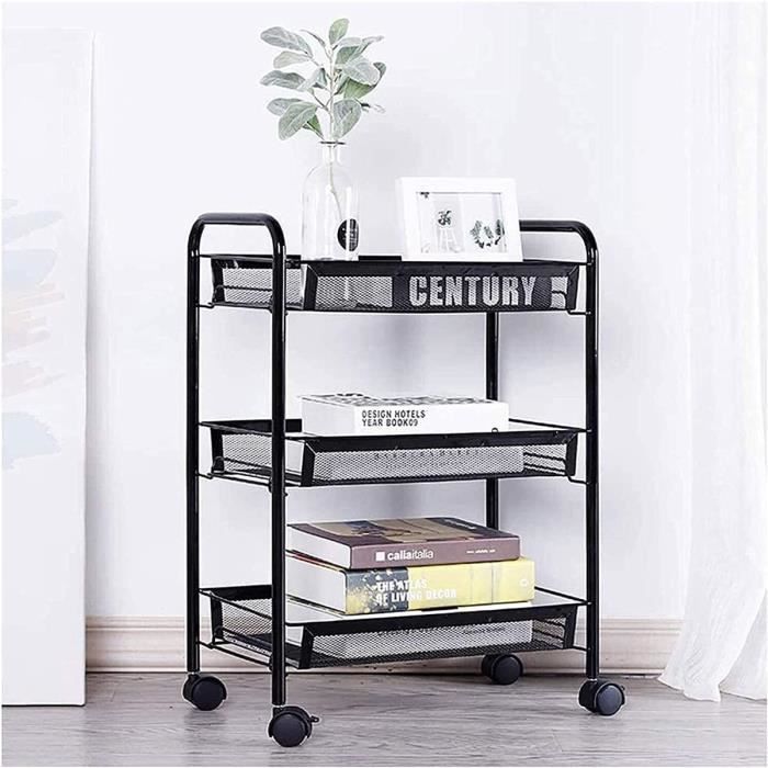 Chariot Roulant Desserte Cuisine Étagères en métal de Chariot de ...