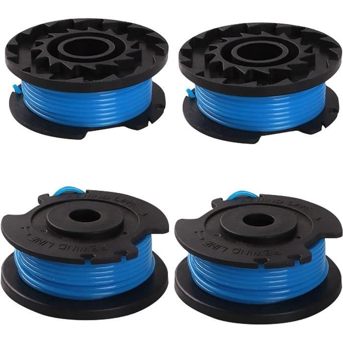 Lot de 4 bobines de fil de rechange pour coupe-bordure - Compatible avec One + Ac14Rl3A-18V ...