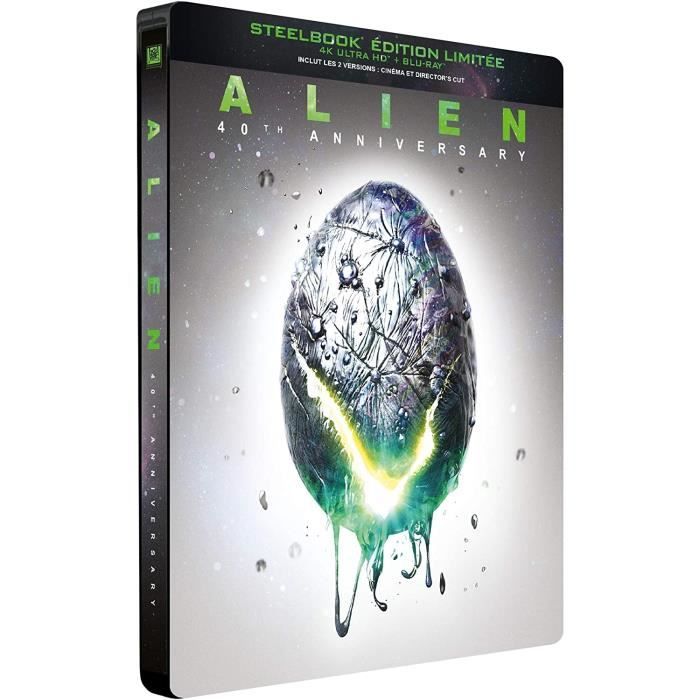 Film Alien - 4K Ultra HD + Blu-Ray - Edition Limitée SteelBook 40ème ...