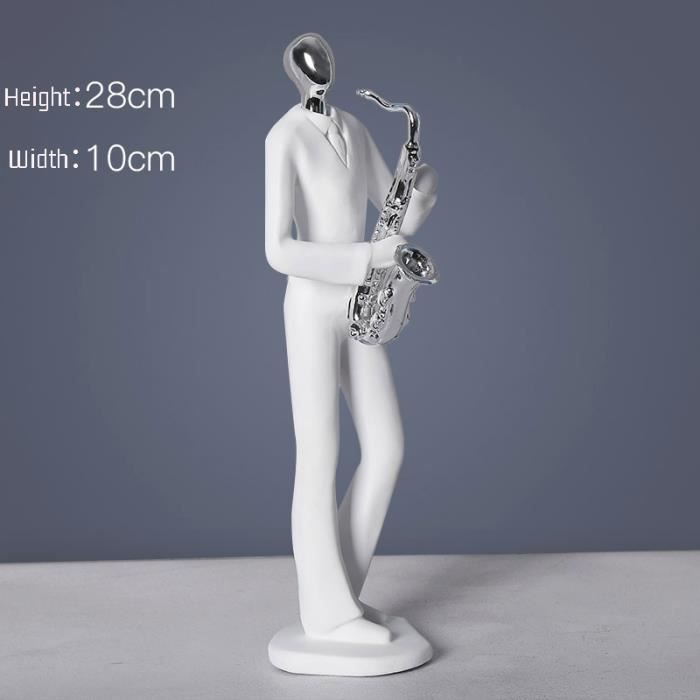 Statue déco - A8-18828 - Personnage de bande musicale nordique - Résine ...