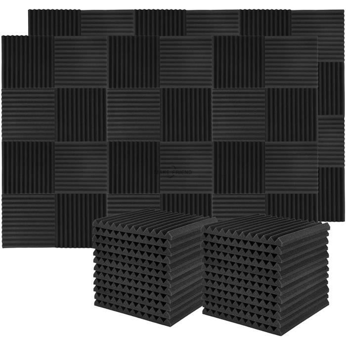 50 noir - Panneaux acoustiques de Studio en mousse insonorisante, 1 "x ...