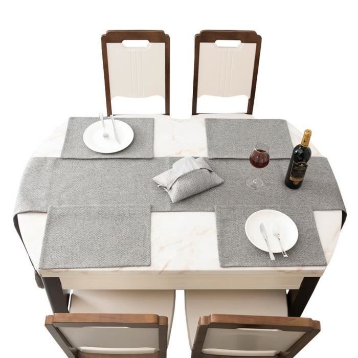 Set de Table Simple Moderne Napperon Couleur Unie 28x40cm Gris ...