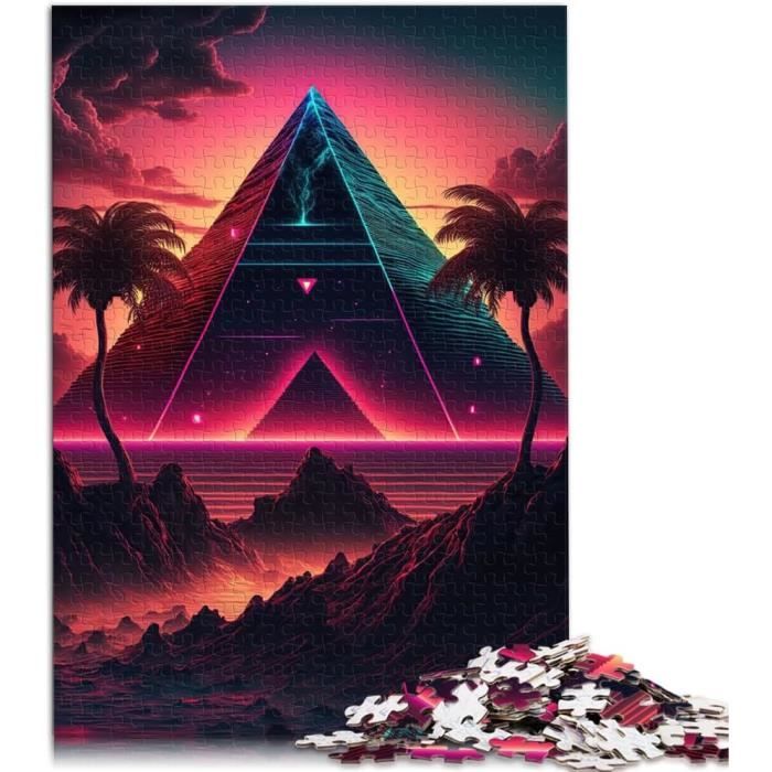 Puzzle Pour Adultes Une Pyramide Dans Le Sable Néon Jigsaws 500 Pièces ...
