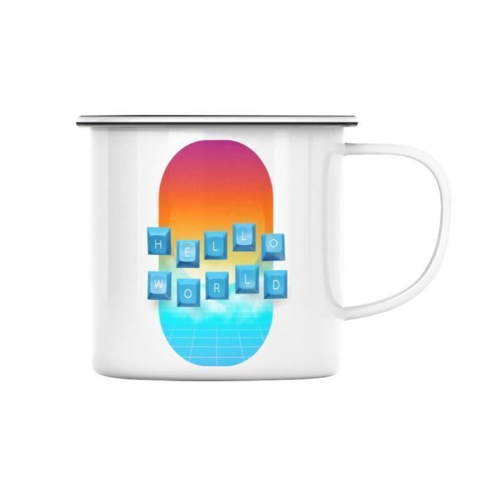 Mug en Métal Emaillé - Fabulous - Hello World - Couleurs éclatantes ...
