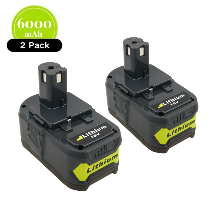 LiBatter Batterie 2pcs P108 18V 6.0Ah packs de Batteries de ...