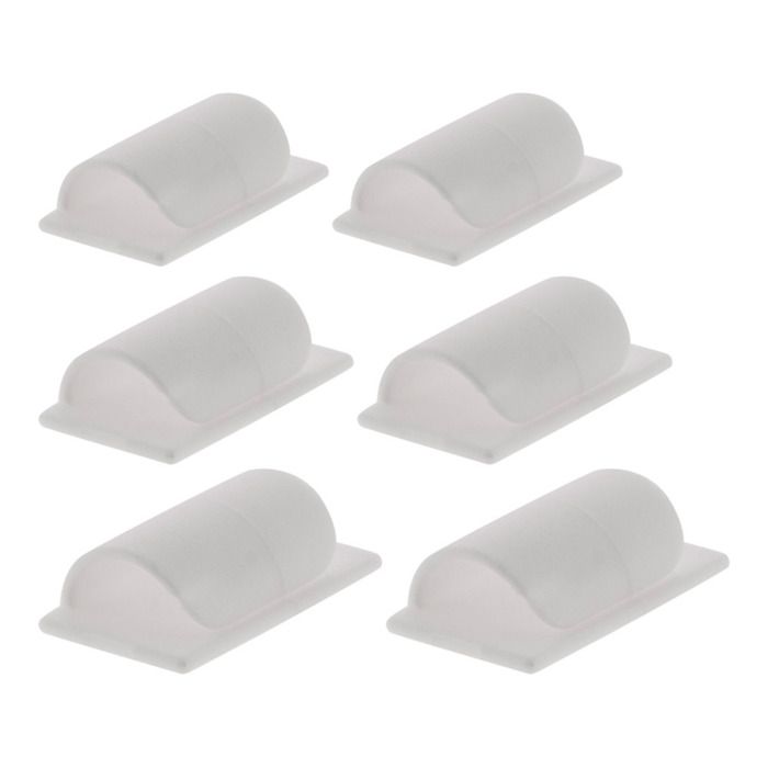 Lot de 6 clips larges (auto-collants) pour cordons et câbles - Zenitech ...
