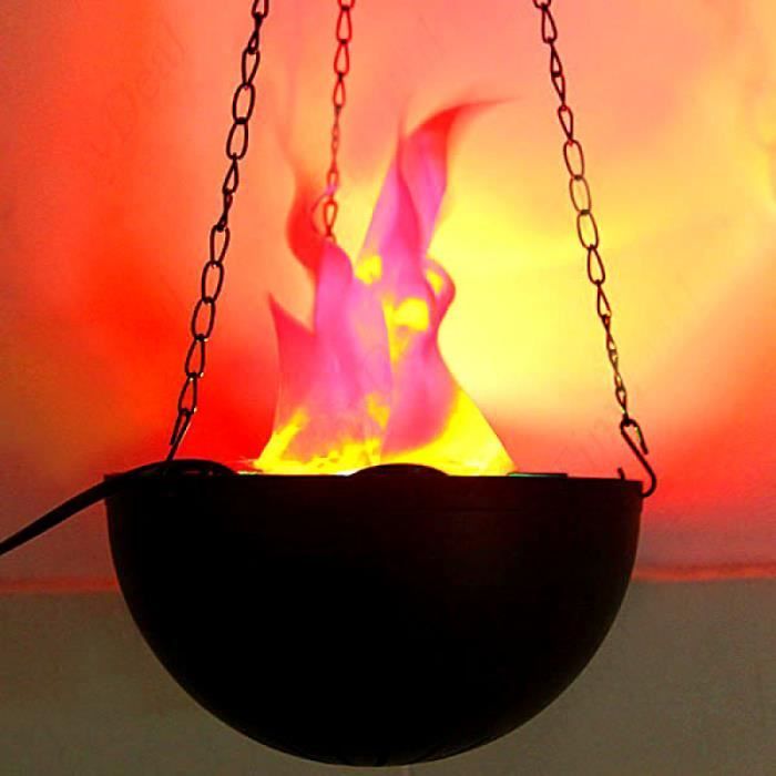 Faux feu Électrique Brasero avec Lumière Brûlant Flamme pour Halloween ...