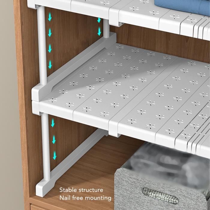 Étagère De Placard Extensible Tagère Extensible Empilable, Meuble ...