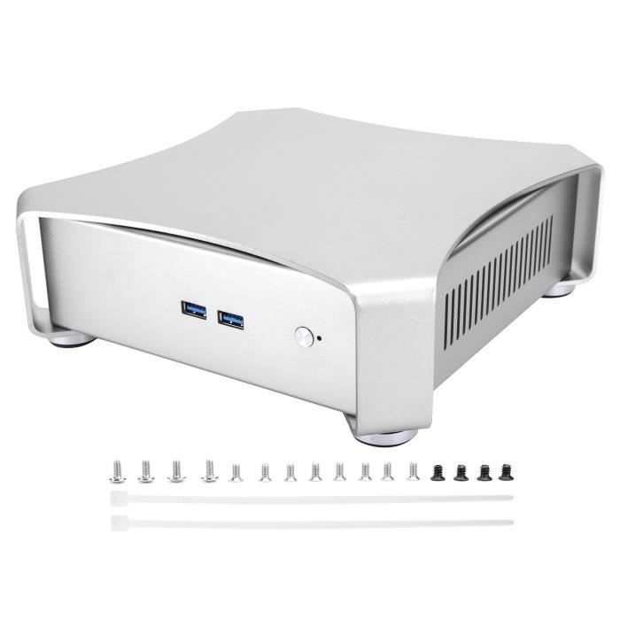 Qiilu Boîtier Mini HTPC Boîtier de Jeu PC en Aluminium Mini HTPC ITX ...