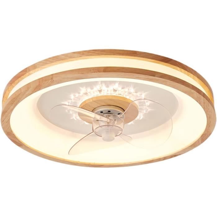 KNVSS Ventilateur Silencieux Plafond Avec Lumiere Réversible Timer 6 ...