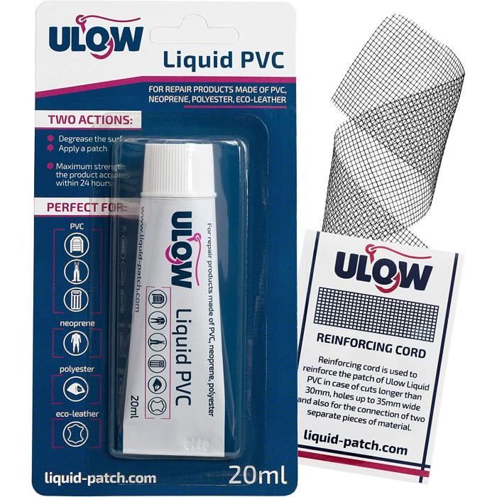 Ulow Kit de Réparation Liner Piscine PVC Colle Vinylique Silicone ...