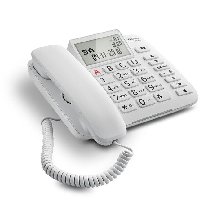 Téléphone analogique - GIGASET - DL380 - Blanc - 1 combiné - Mains ...