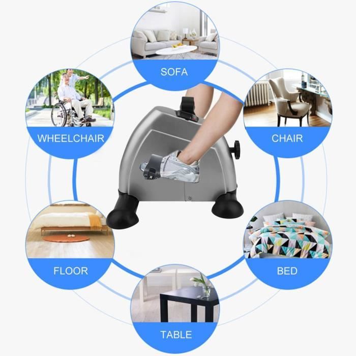 Mini sport VELO D'APPARTEMENT Exerciseur d'intérieur argent Fitness D ...