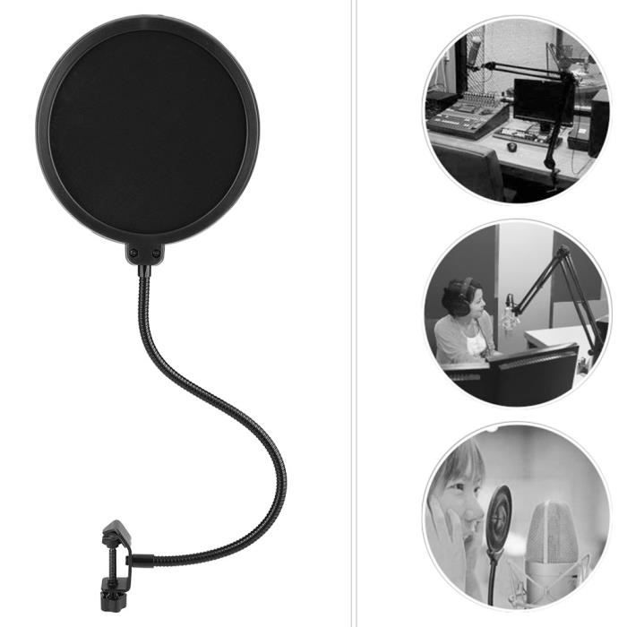 Akozon Pare-vent pour microphone Studio Microphone Mic Wind Screen ...