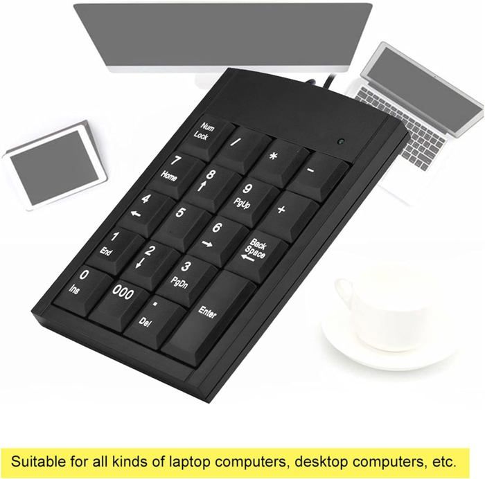 Mini Clavier Numérique, Ultra Fin Clavier Numérique Mécanique Pavé ...