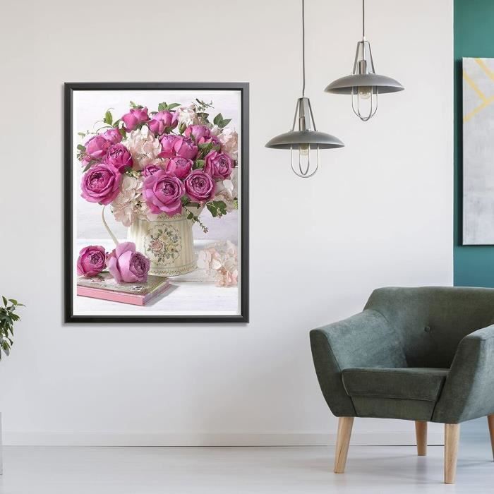 Diy Broderie Diamant Kit Complet Théière Fleurie, 5D Diamond Painting ...