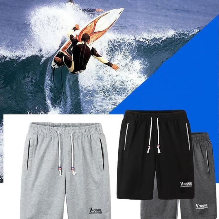 Short Homme Lot de 3 Mode Été Shorts Sport Homme Avec Cordon De Serrage ...